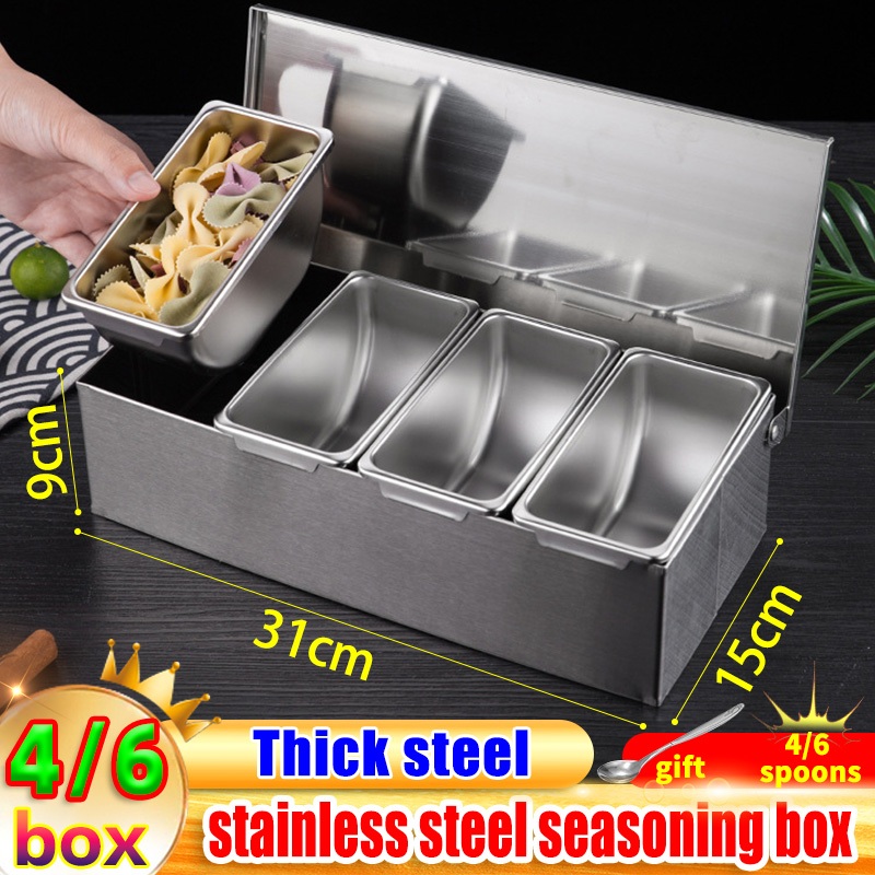 *Free spoon*kitchen condiments container sauce container spice jar ...