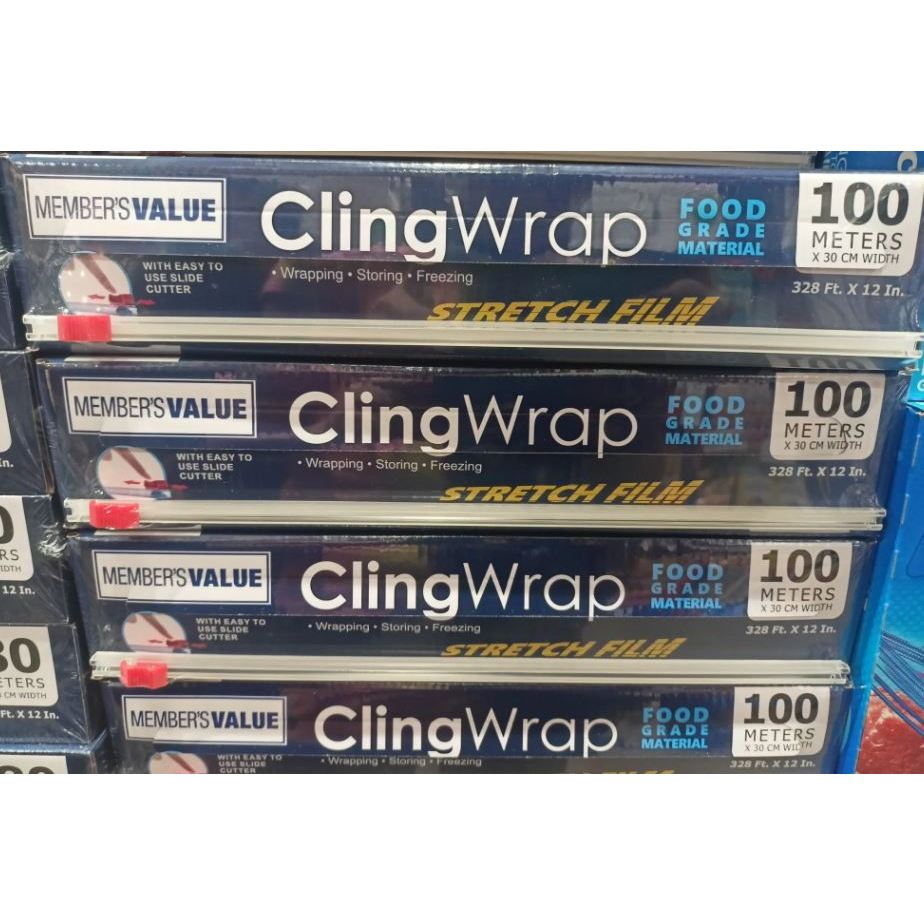 Members Value Cling Wrap Stretch Film 100m x 30 cm ( Food Grade ...