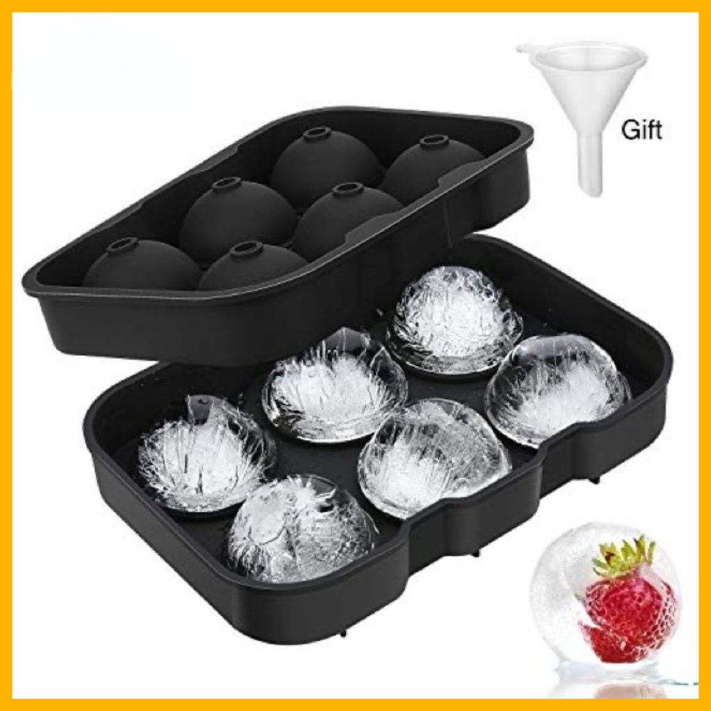 Silicone Ice Cube Trays Sphere Mold Round Ice Ball Maker Spherical ...