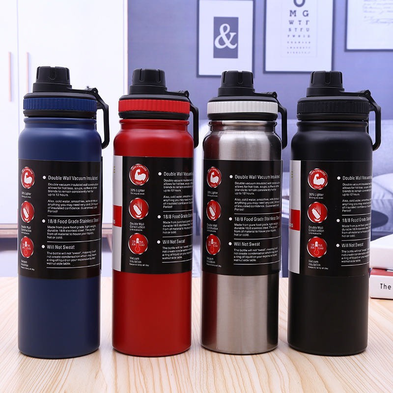 600 800 1000ml Thermos Flask Tumbler Wall Vacuum Insulated 304