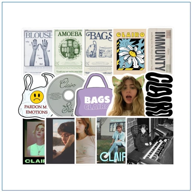 Clairo Waterproof Stickers | Claire Cotrill Laminated Laptop Phone Bag ...