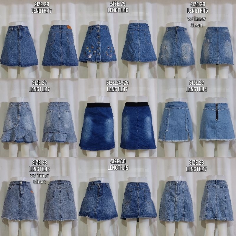 B43 PRELOVED DENIM SKIRT | PALDA 2 | Shopee Philippines