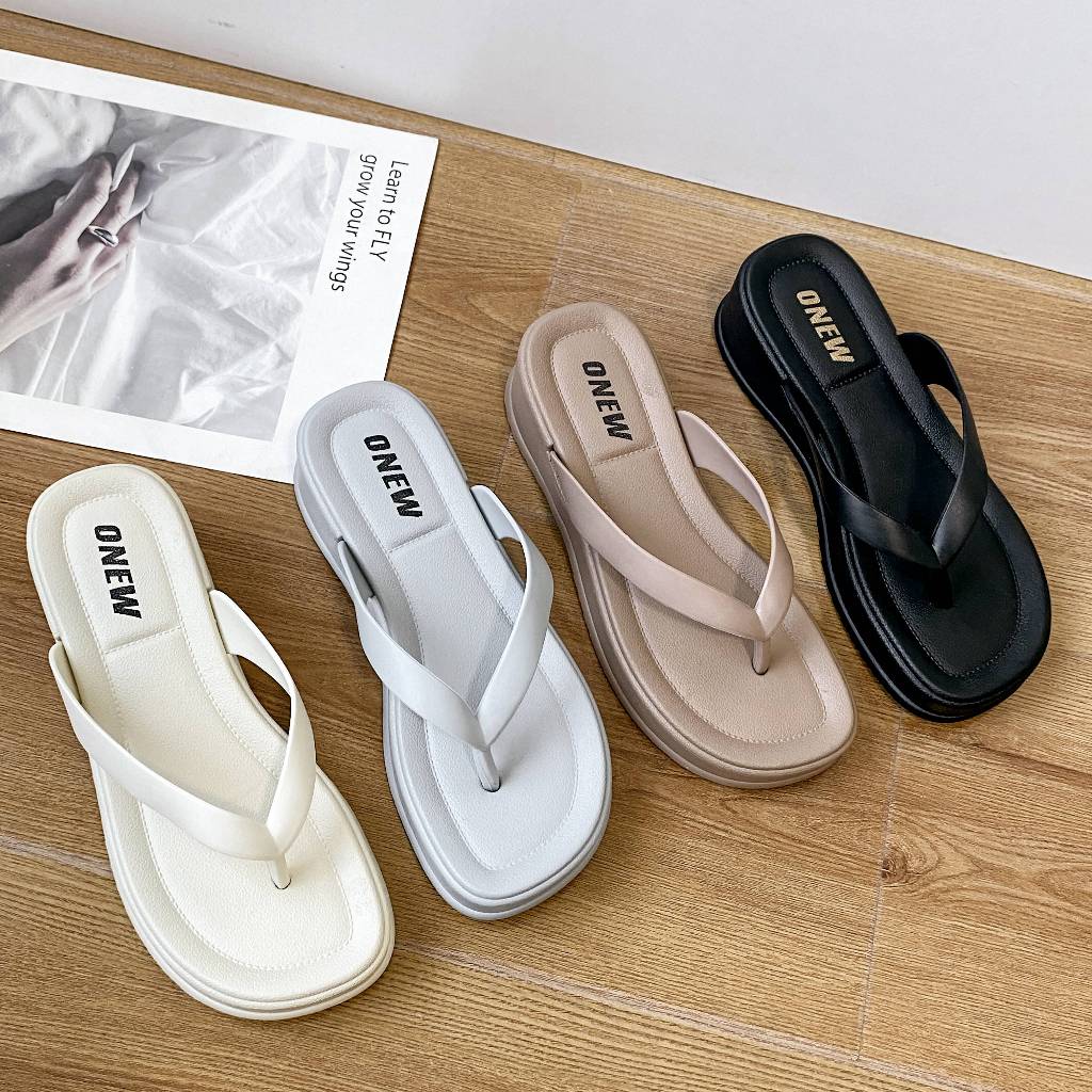Korean new flip-flops for women ashionable beach slippers | Shopee ...