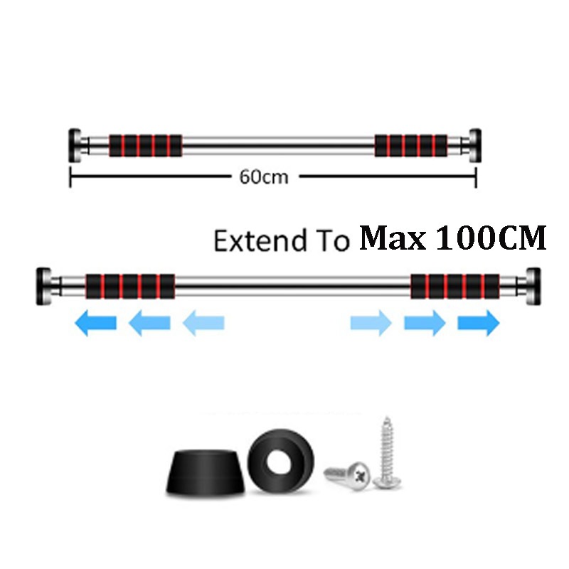 Door Way Pull Up Bar 200KG Push Up Adjustable 60-130CM Workout Gym Chin Up Bar Doorway Exercise ...