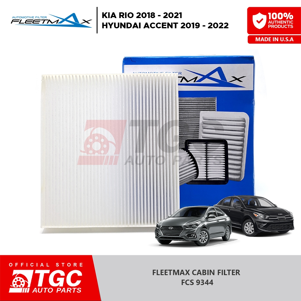 Fleetmax Cabin Filter for KIA RIO 2018 - 2021 / HYUNDAI ACCENT 2019 ...