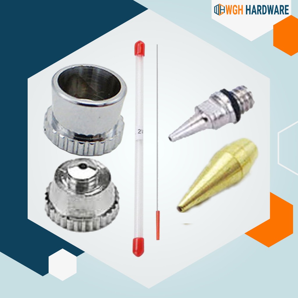 WGH Airbrush Nozzle Needle 0.2mm 0.3mm 0.4mm 0.5mm 08mm Replacement ...