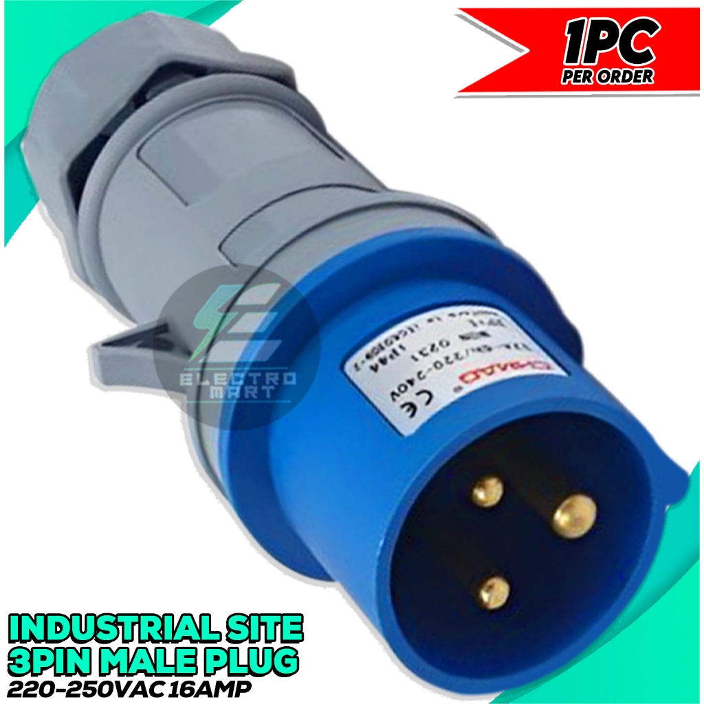 16A Industrial Plug 2P+E IP44 AC250V Electrical Connector Male ...