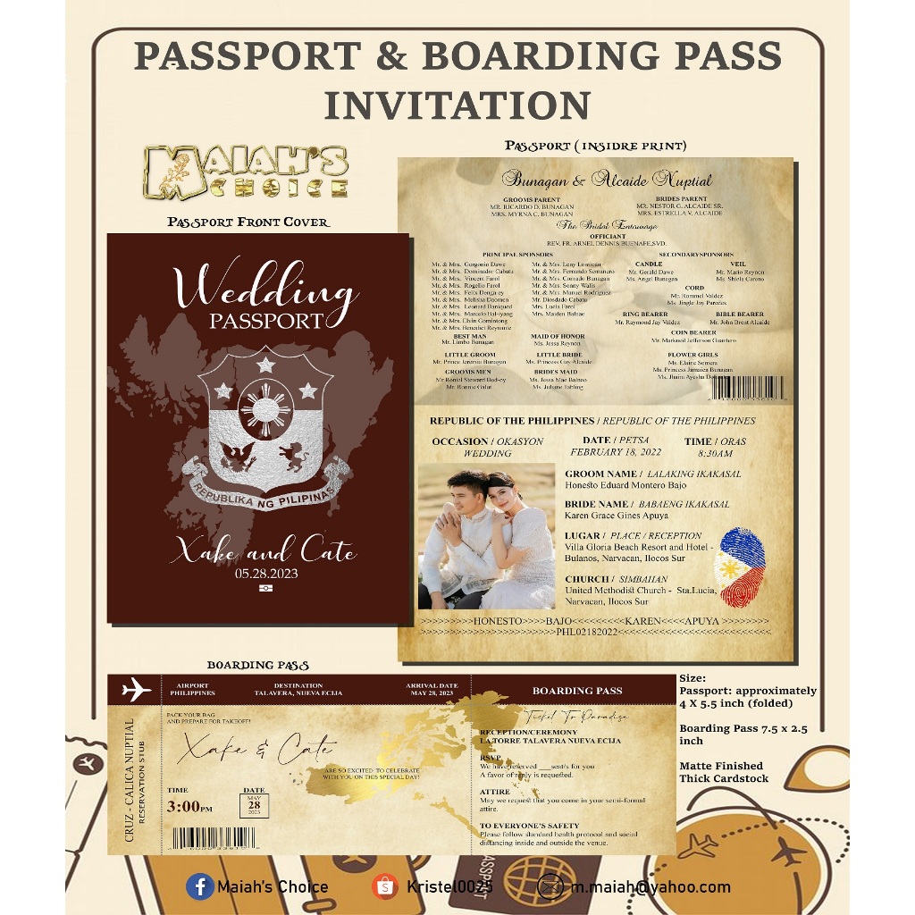 PASSPORT / PASSBOOK and Boarding Pass Invitation | Any theme | Birthday ...