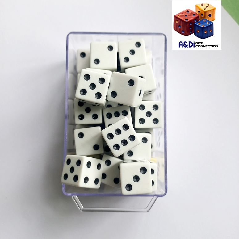 1pc. Square Edge D6 - Dice White15mm (sold per piece) | Shopee Philippines