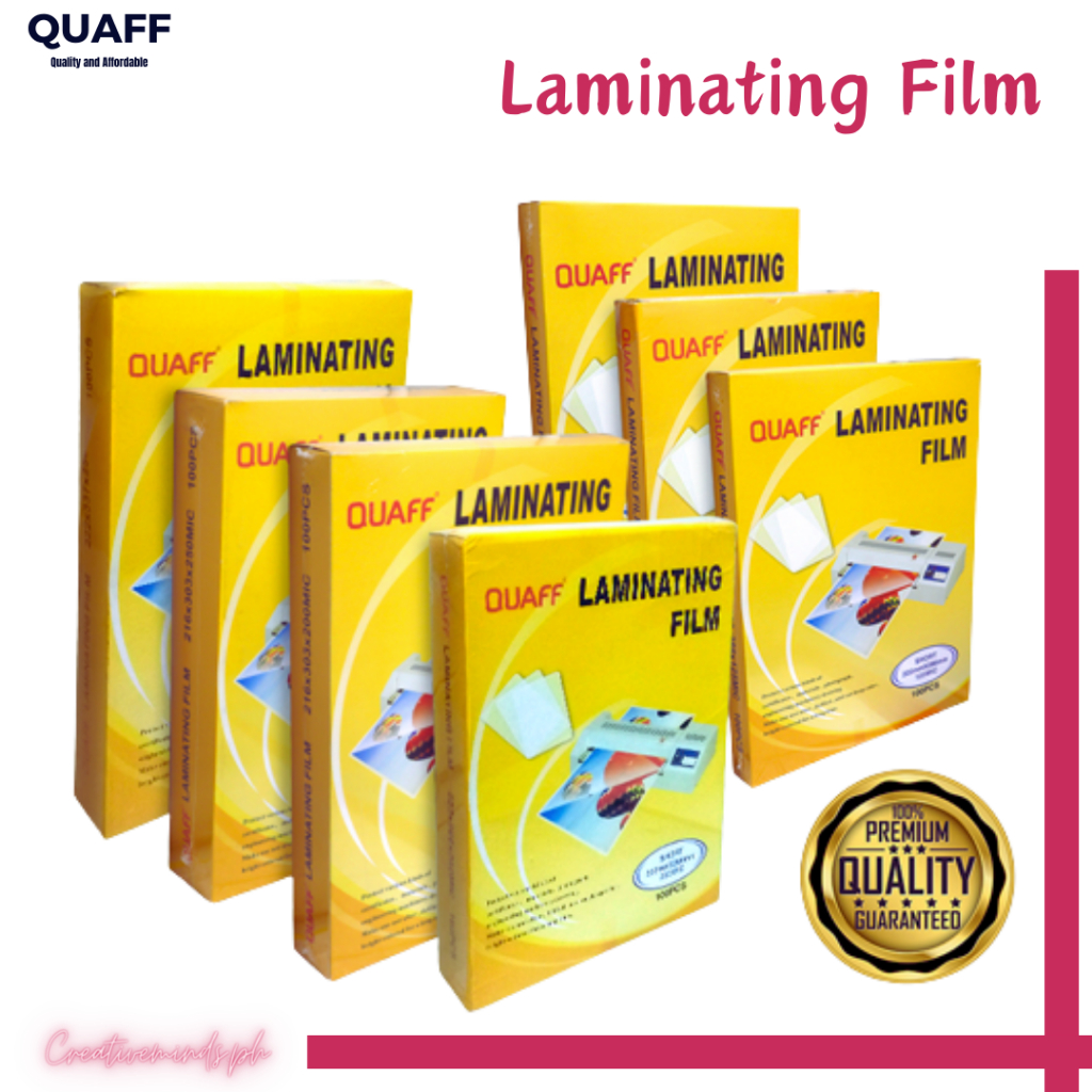 QUAFF Laminating Film A4 Size 125mic 250mic & 200mic - 100sheets per ...