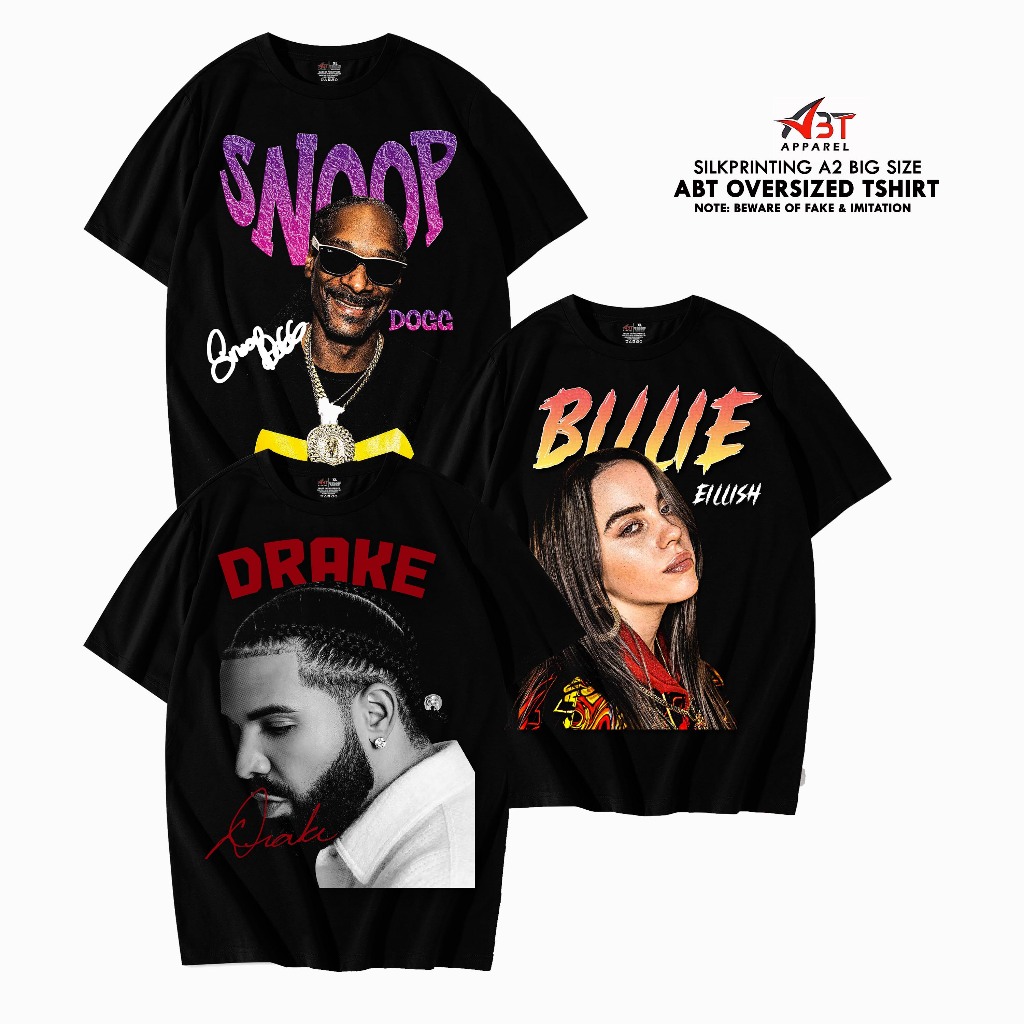 ABT Oversized Shirts Singer Raptees Pro Club Unisex | Shopee Philippines