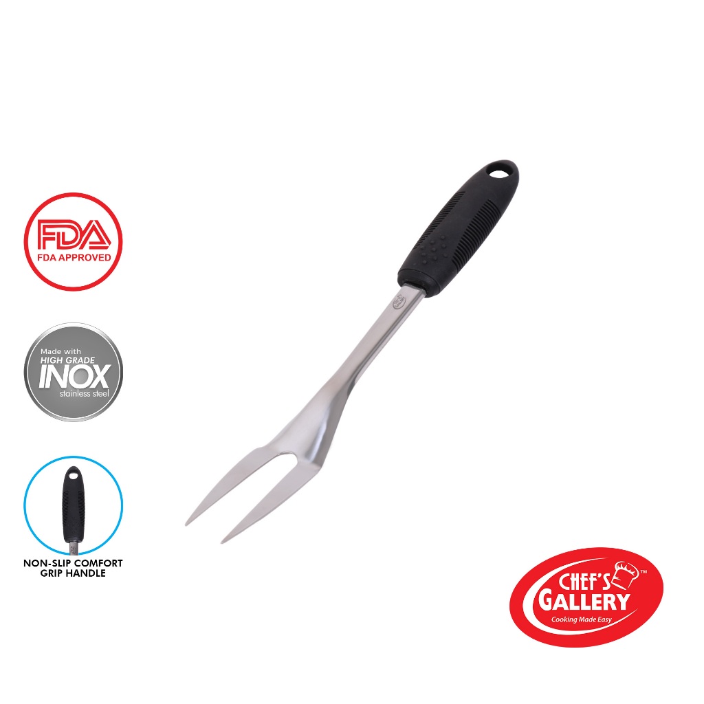 Chef's Gallery Meat Fork with Nylon Handle Made with INOX Stainless ...