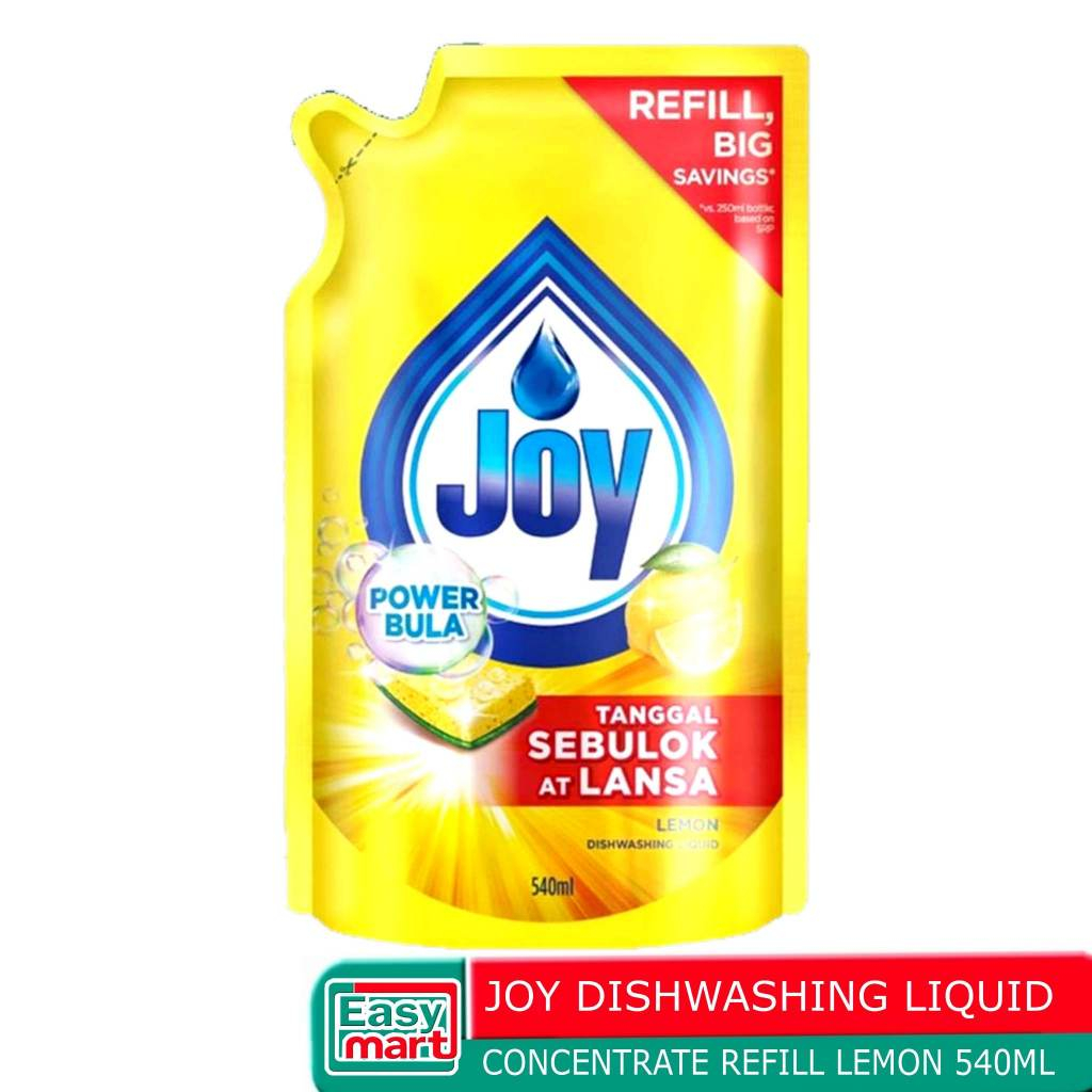Easy. Mart Joy Dishwashing Liquid Concentrate Refill Lemon 540ml ...