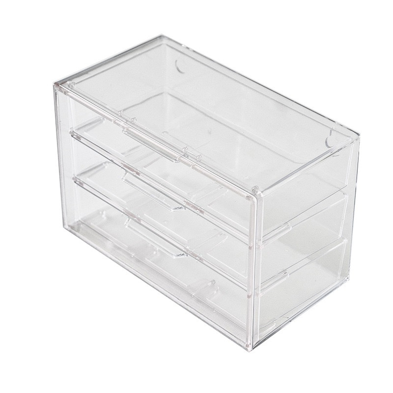Acrylic Transparent 9 Box Mini Small Drawer Desk Organizer Accessories ...