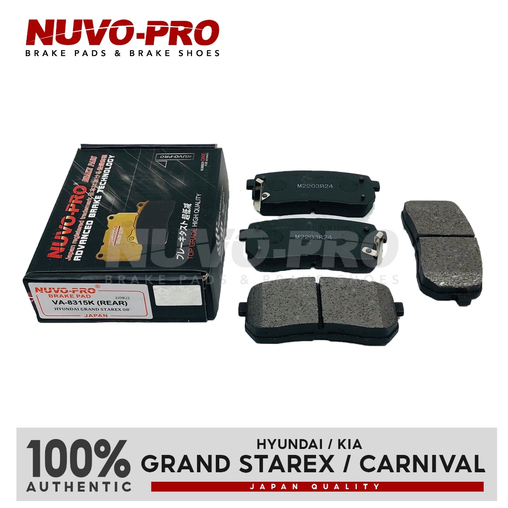 NUVO BRAKE PAD HYUNDAI GRAND STAREX 2007-2021 VA-8315K 1SET | Shopee ...