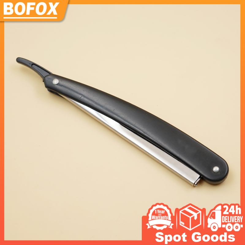Barber Blade Razor Manual Shaver Carboon Steel Salon Folding Sharp ...
