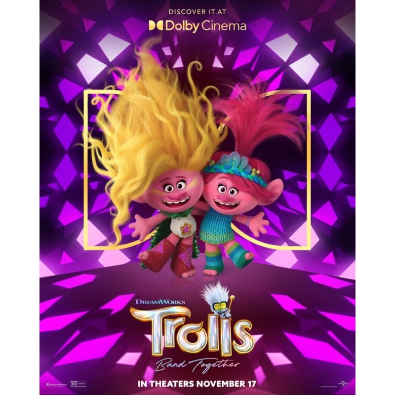 Trolls Band Together Movie Poster laminated Posters Wall Decor | Shopee ...