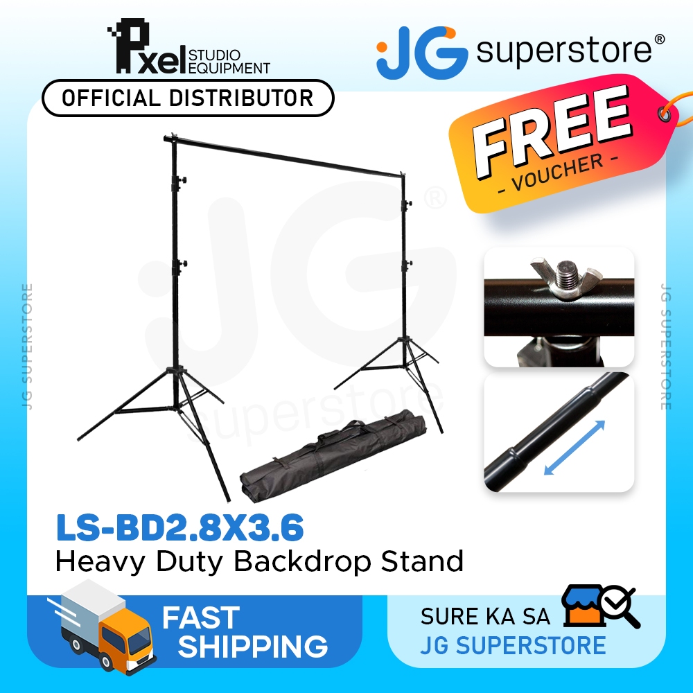 Pxel LS-BD2.8X3.6 Heavy Duty Backdrop Background Muslin Stand 2.8M x 3 ...