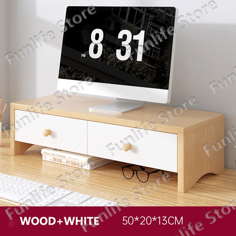 Computer Monitor Rack Stand Screen Increase Height Shelf Desktop Base ...