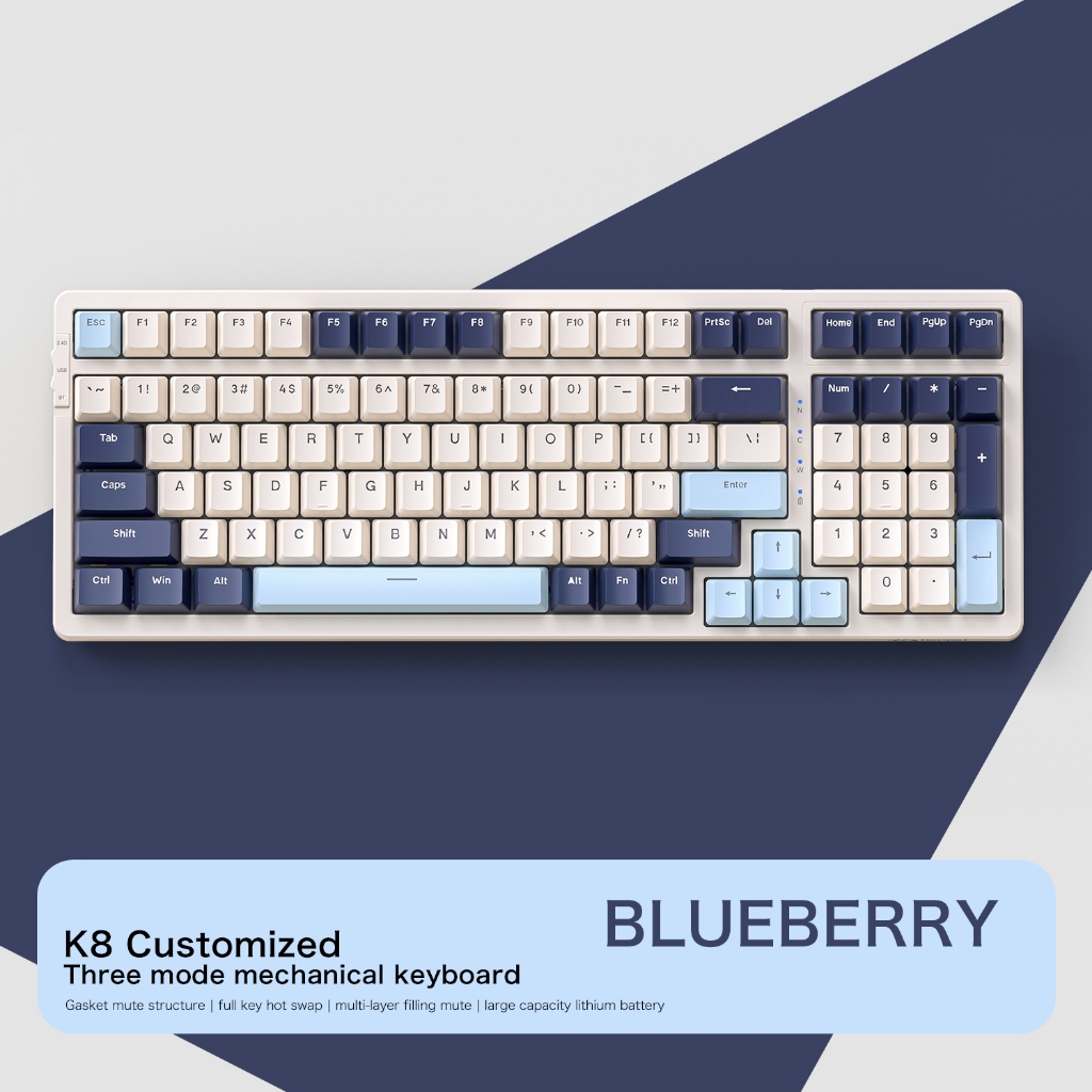 CPSTECH Shimmer Mechanical Keyboard 100% 98 Keys 100 Type-C Wired ...