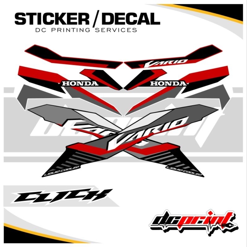 VARIO Honda Click V3 - Vario Stock Decal / Sticker Glossy Finish ...
