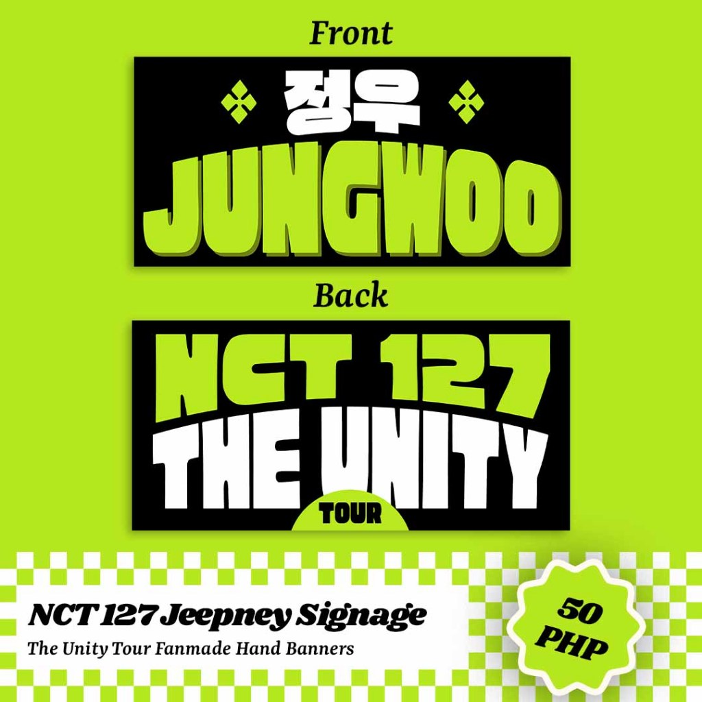 NCT 127 Fanmade Jeepney Signage Inspired Hand Banners (Official Color ...