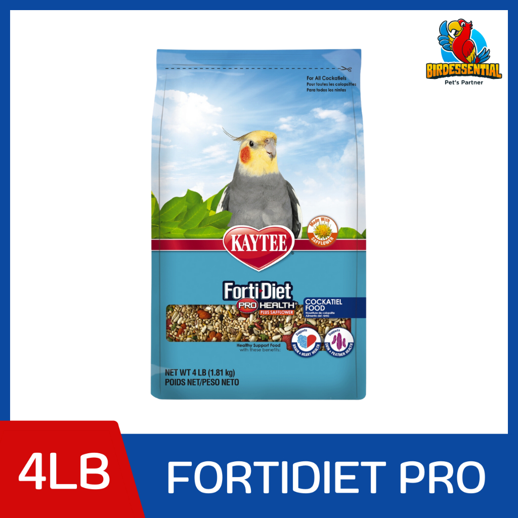 Kaytee Forti-Diet Pro Health for Cockatiel food with Safflower seeds ...