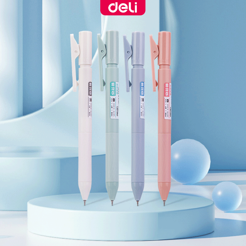 Deli SA170 Press Self-locking Writing Ballpen Gel Pen 0.5mm ST Bullet ...