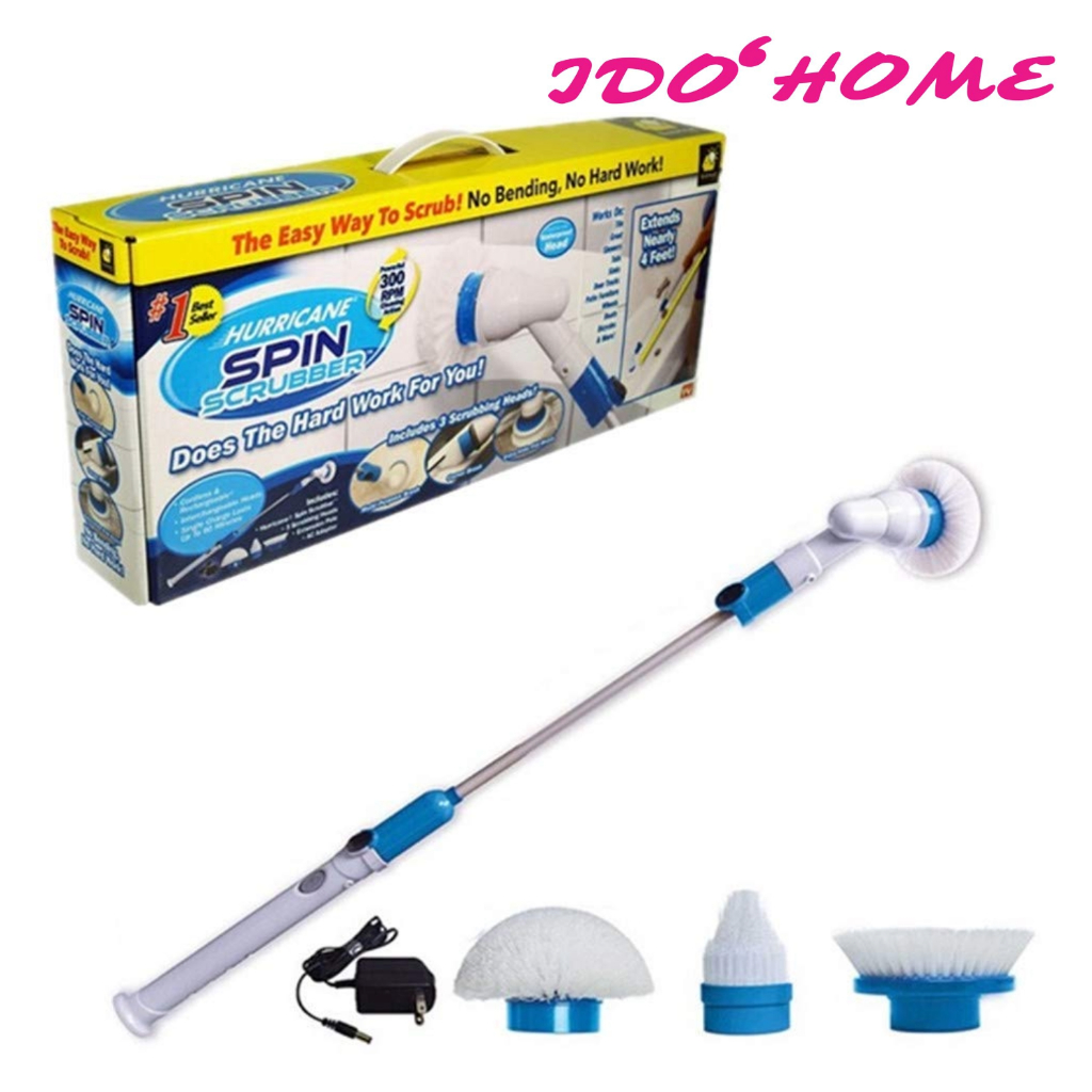 Plastic Electric Spin Scrubber Machine Floor Cleaning Bathroom Tiles ...