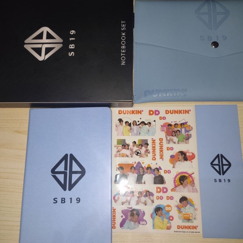 SB19 DUNKIN NOTEBOOK SET SB19 OFFICIAL MERCH LIMITED EDITION BLUE ...