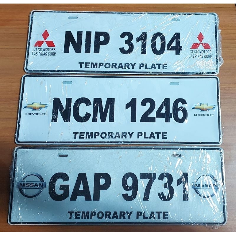 CAR PLATE NUMBER TEMPORARY METAL PLATE NUMBER GALVANIZE EMBOSSED PLATE ...