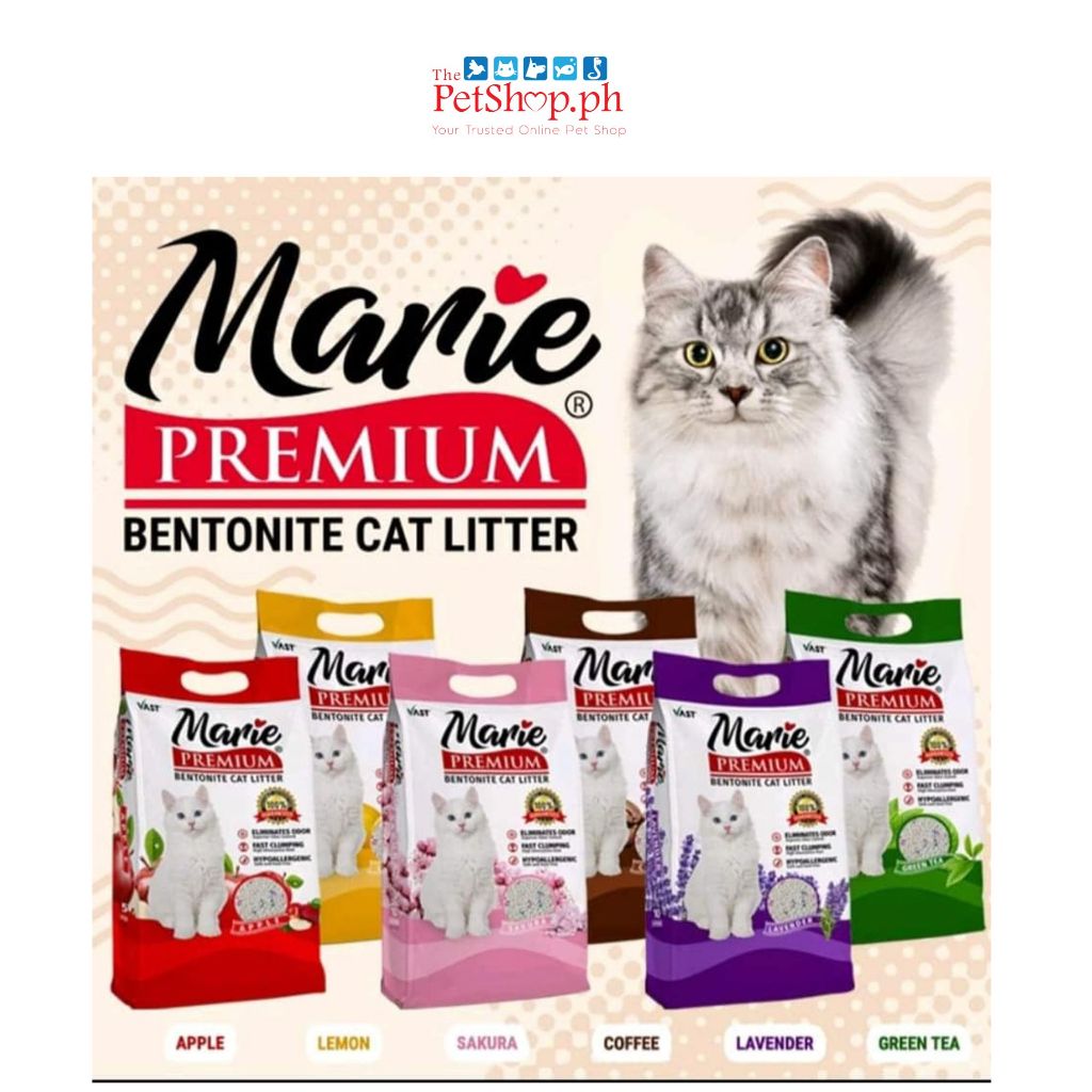 Marie Premium Bentonite 10L Cat Litter Eliminates Odor, Fast Clumping ...