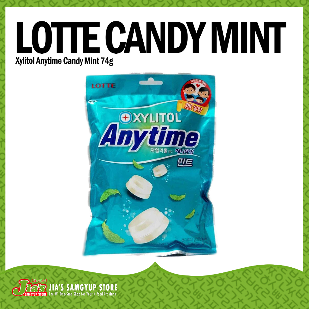 Lotte Xylitol Anytime Candy Mint 74g | Shopee Philippines
