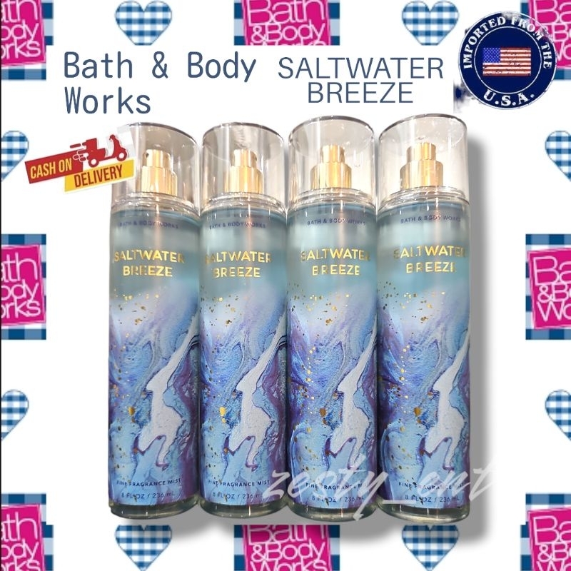 Bath And Body Works Saltwater Breeze Fine Fragrance Body Mist 236ml ...