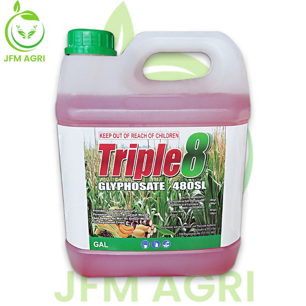Triple 8 Glyphosate 480SL Herbicide (1 Gallon) | Shopee Philippines