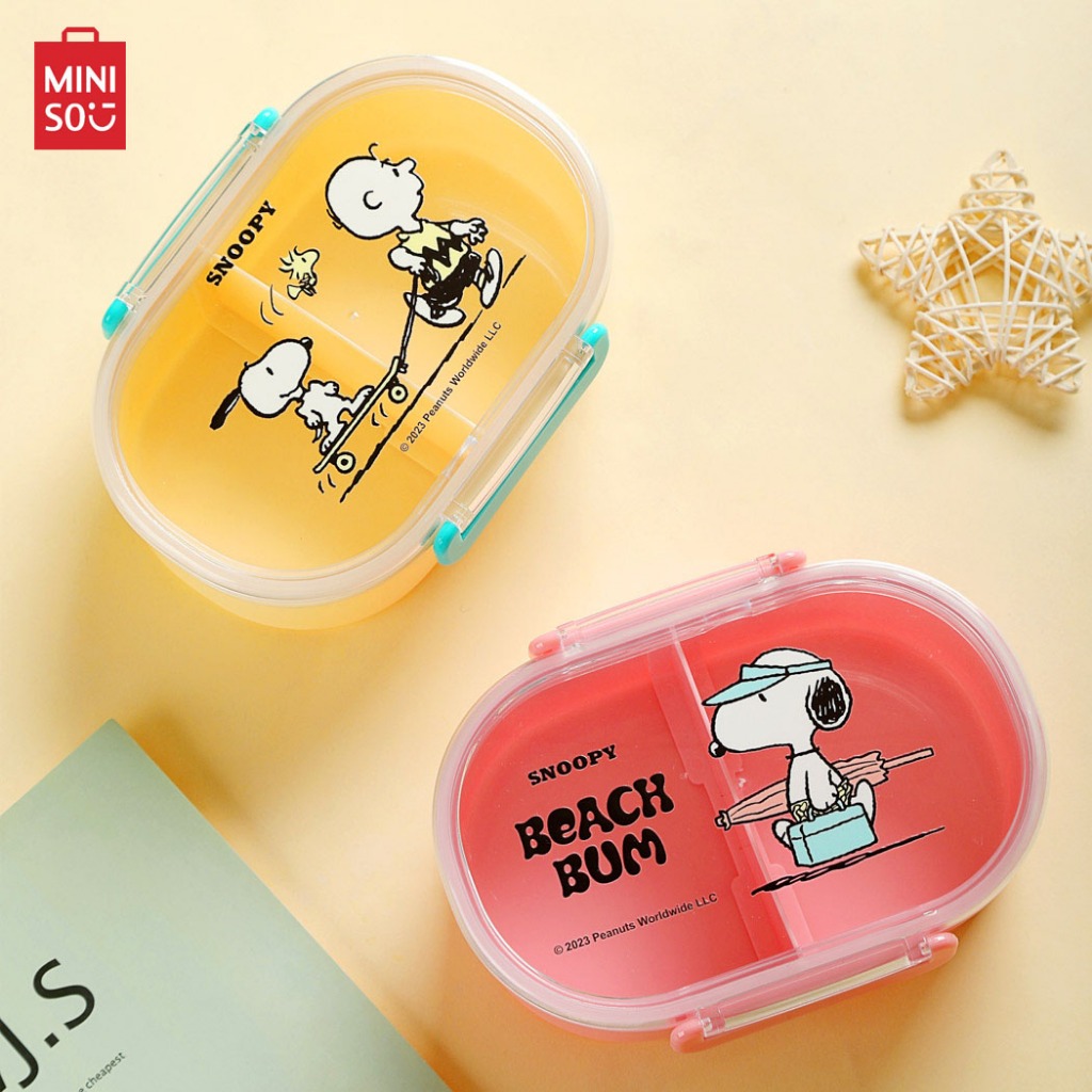 MINISO Snoopy Summer Travel Collection Bento Box 650mL 970mL | Shopee ...