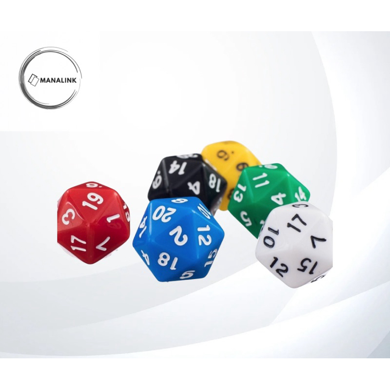 Generic D20 Dice 20 Sided Colored for MTG D&D RPG Board Game Tabletop ...