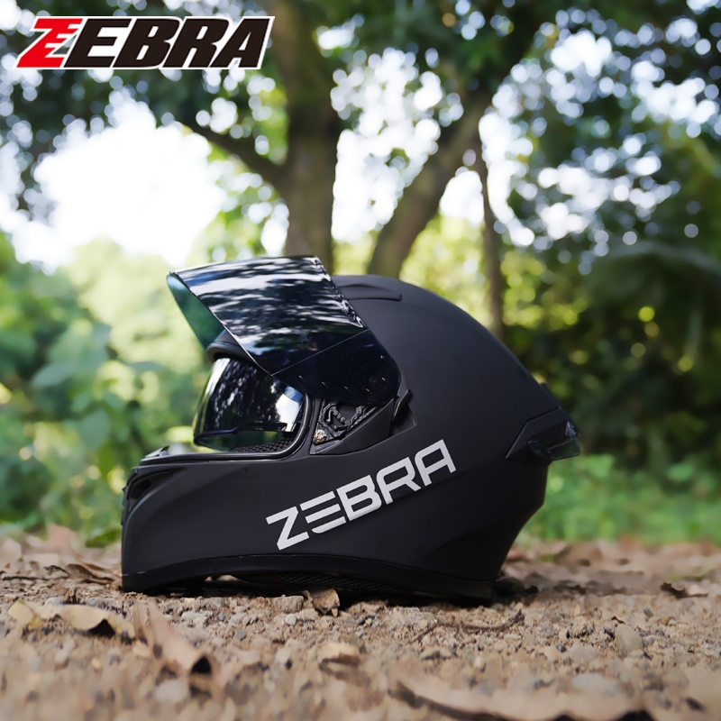 Zebra FF801 Helmet Full Face Dual Visor for Motorcycle With icc ...