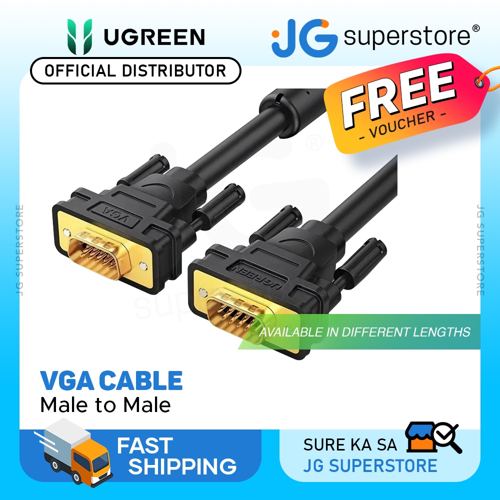 UGREEN FHD 1080P VGA Male to Male Gold-Plated Cable for Monitors (1M, 1 ...