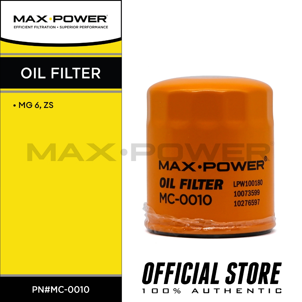 MAX Power Oil Filter for MG 6, ZS MC-0010 | Shopee Philippines