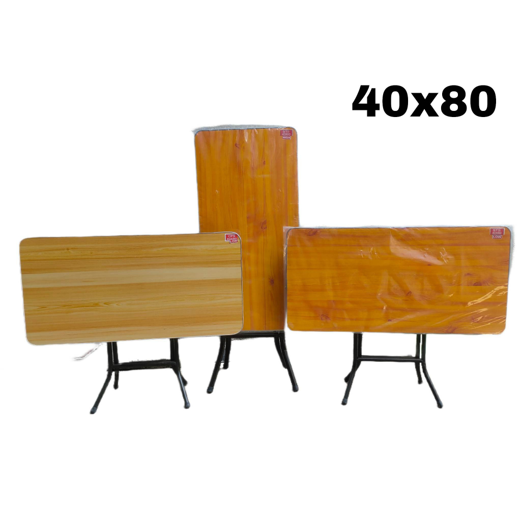 WOOD Folding Table with STAINLESS Siding (STS 40x80) (1PC per ...