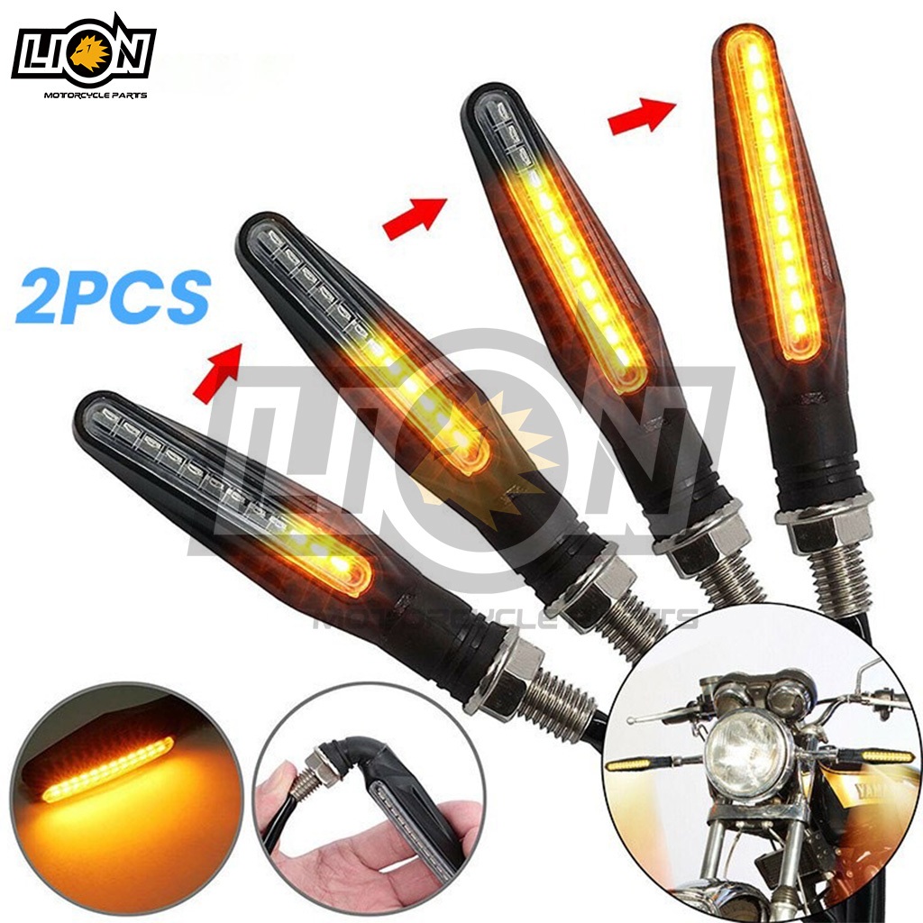 LION Motorcycle Flasher Led Universal Flowing Water Blinker Rear Light ...