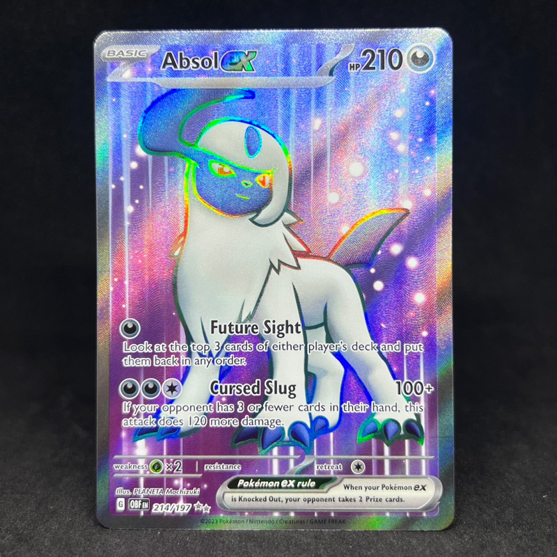 Pokemon TCG Absol ex Full Art Secret Rare 214/197 2023 Scarlet & Violet ...