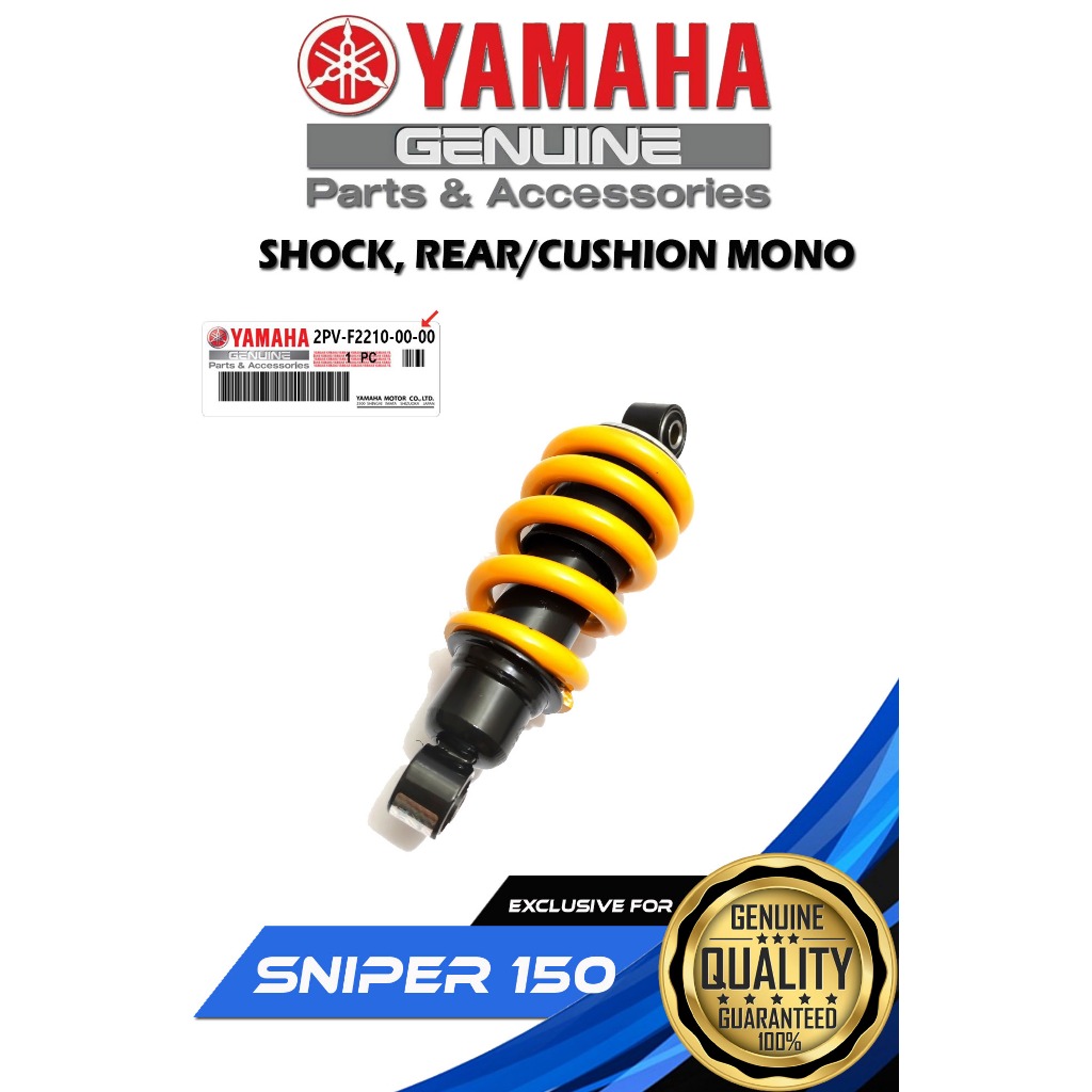 YAMAHA GENUINE SHOCK, REAR/CUSHION MONO FOR SNIPER 150 MX ( 2PV-F2210-00-00 ) | Shopee Philippines