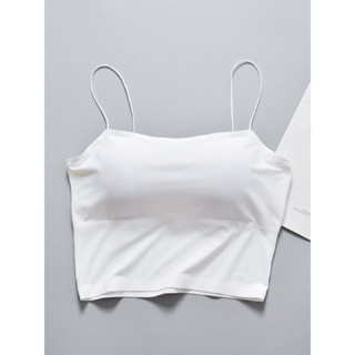 Korean Style Women Ice Silk Sexy Seamless Sando Crop Top Bra with ...