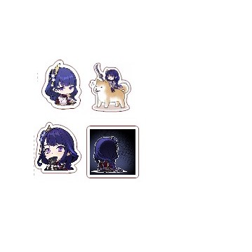 4pc/order Genshin Impact Ei Set A Emoji Waterproof Sticker Matte/Glossy ...