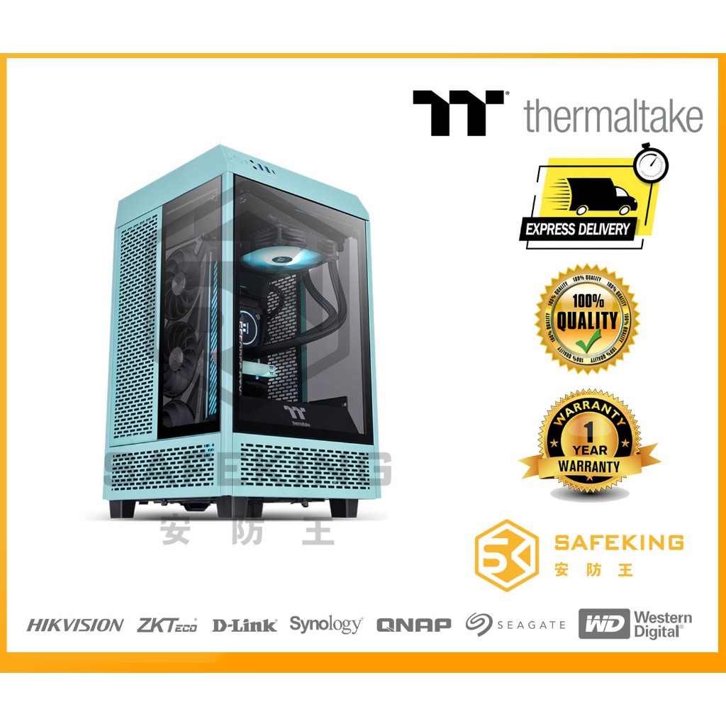 The Tower 100 Turquoise is a vertically designed mini-ITX chassis with ...