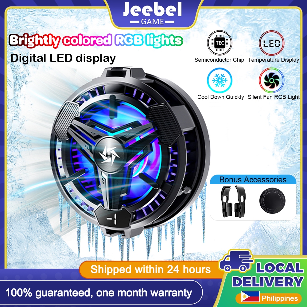 SL10 Mobile Phone Cooling Fan Magnetic Semiconductor RGB Light Supports ...