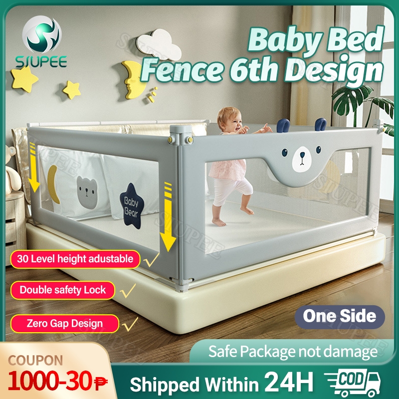 Bed Fence for Baby 【6th Gen】Lifting Slide Down Guard Bed Rails for Baby ...