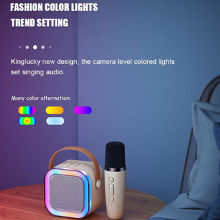 Mini Portable Karaoke Bluetooth Speaker With One Microphone Audio Integrated Microphone | Shopee ...